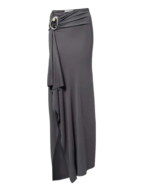 Christopher Esber Orica Embellished Jersey Maxi Skirt - Blue