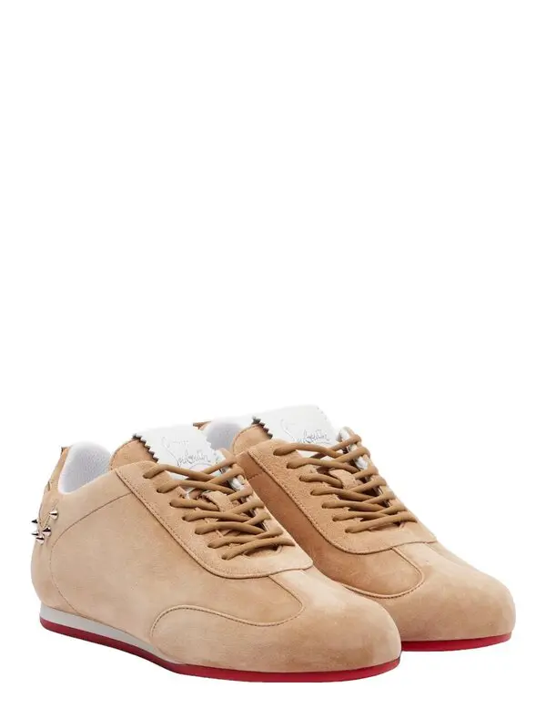 CHRISTIAN LOUBOUTIN Eleonora Suede Sneakers - Beige