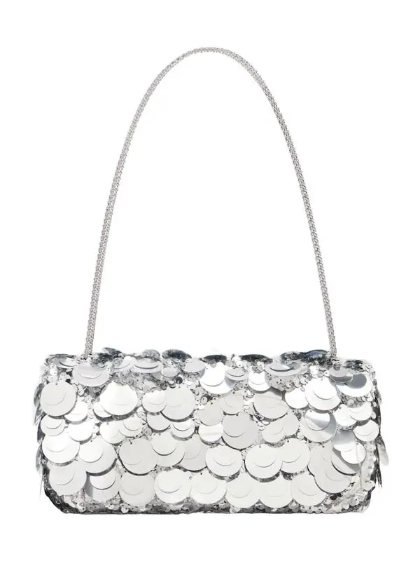 Rabanne Sparkle Sequined Shoulder Bag - Silver