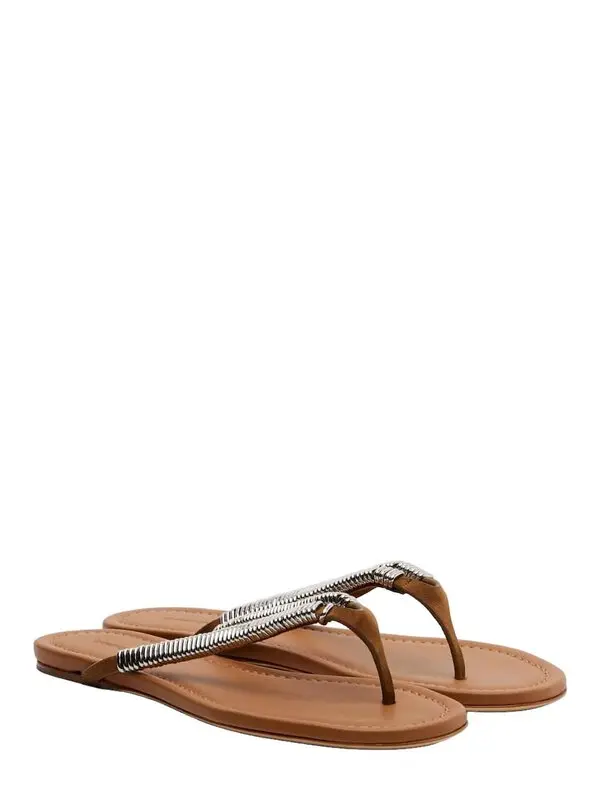 Christopher Esber Frida Embellished Thong Sandals - Beige