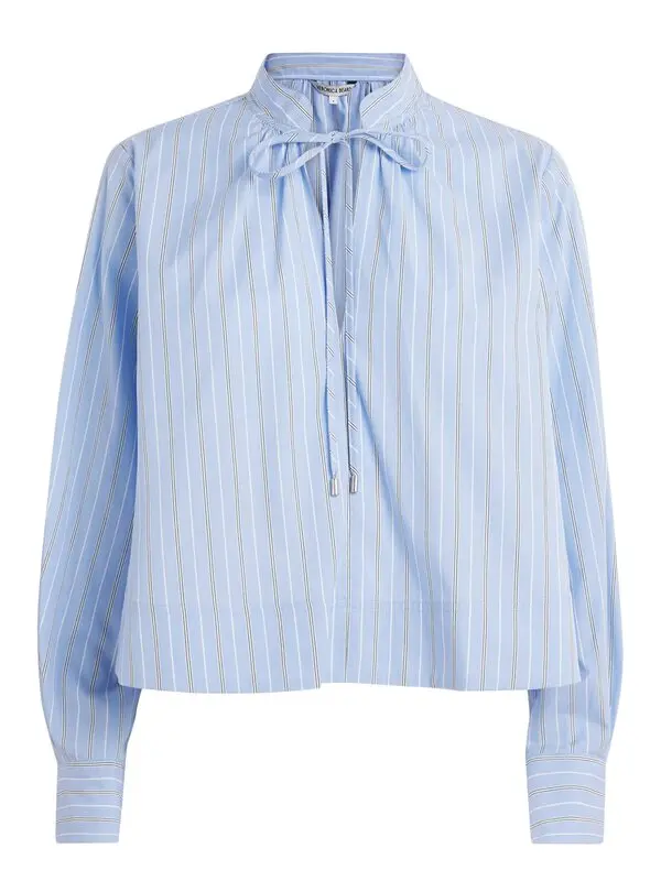 Veronica Beard Cotton Kaits Blouse - Blue