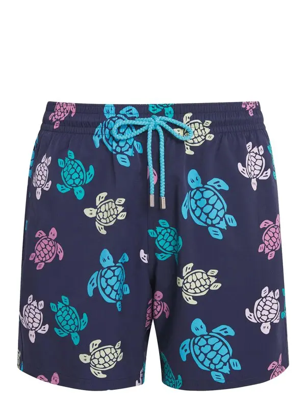 Vilebrequin Turtle Print Moorise Swim Shorts - Blue