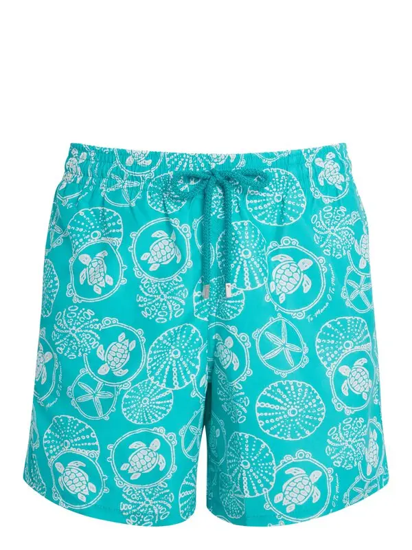 Vilebrequin Turtle Print Moorise Swim Shorts - Green