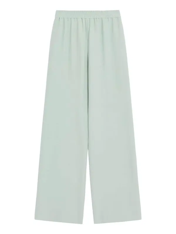 Valentino Garavani Silk Wide-leg Trousers - Green