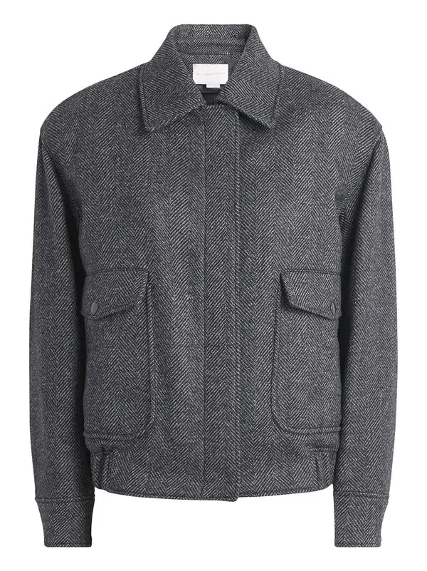 Stella McCartney Wool Herringbone Field Jacket - Grey