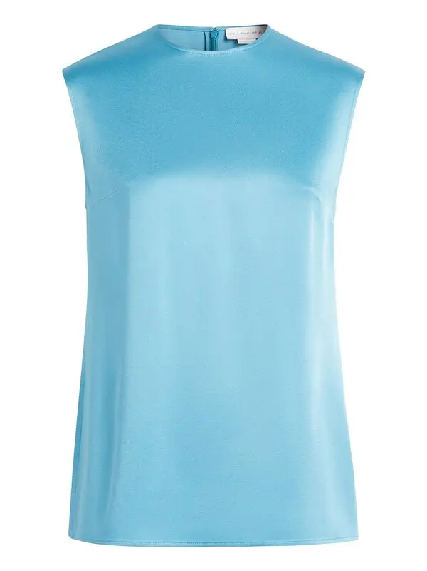 Stella McCartney Sleeveless Satin Blouse - Blue