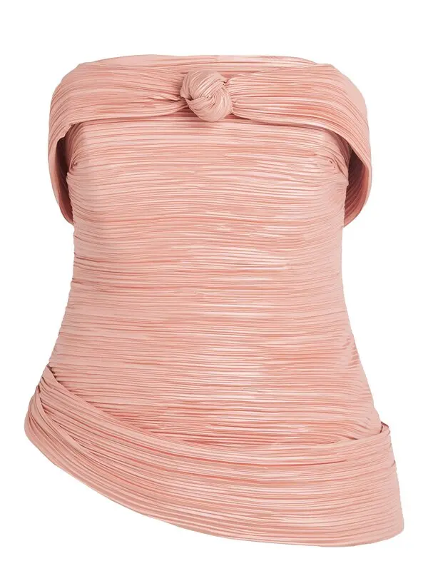 Cult Gaia Plissé Ansra Top - Pink