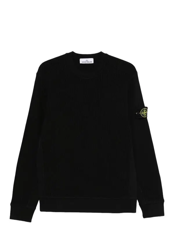 Stone Island Crew Neck Knitwear - Black