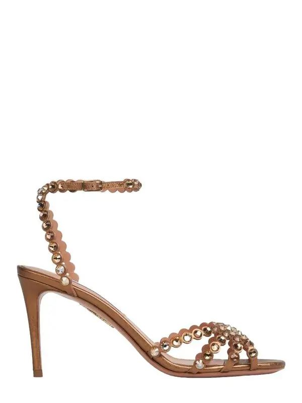 AQUAZZURA Tequila 85 Sandals - Gold