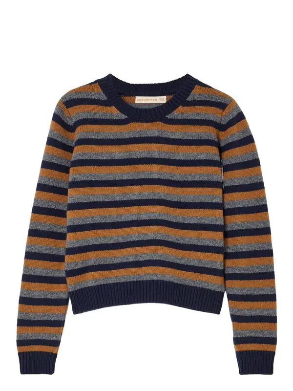 &daughter Rosha Striped Wool Sweater - Gray