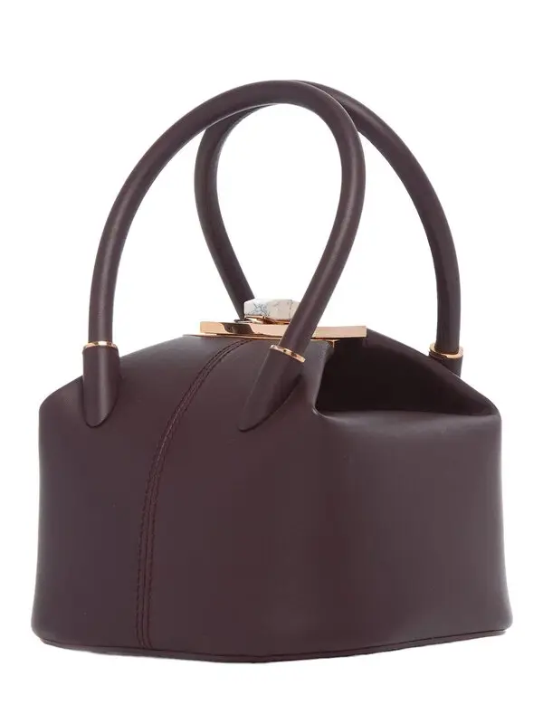 Gabriela Hearst Mini Baez Handheld Bag - Bordeaux