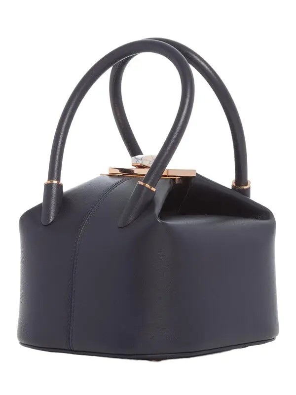 Gabriela Hearst Mini Baez Top Handle Bag - Navy