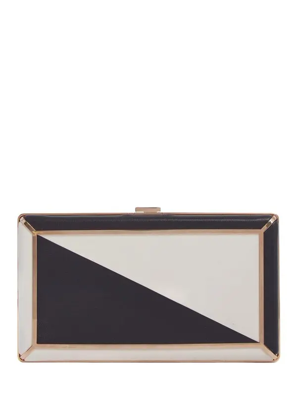 Gabriela Hearst Callas Clutch - Navy/ivory
