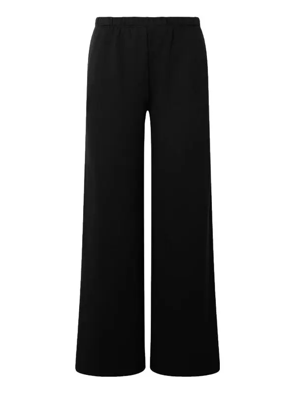 Eterne Embroidered Cotton And Modal-blend Jersey Sweatpants - Black