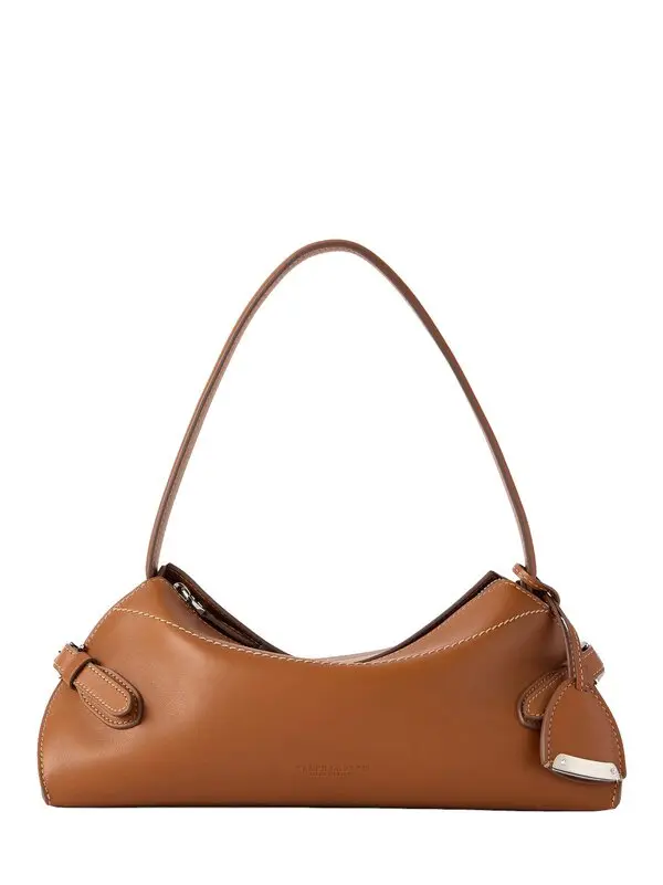 Ralph Lauren Buckled Leather Shoulder Bag - Brown