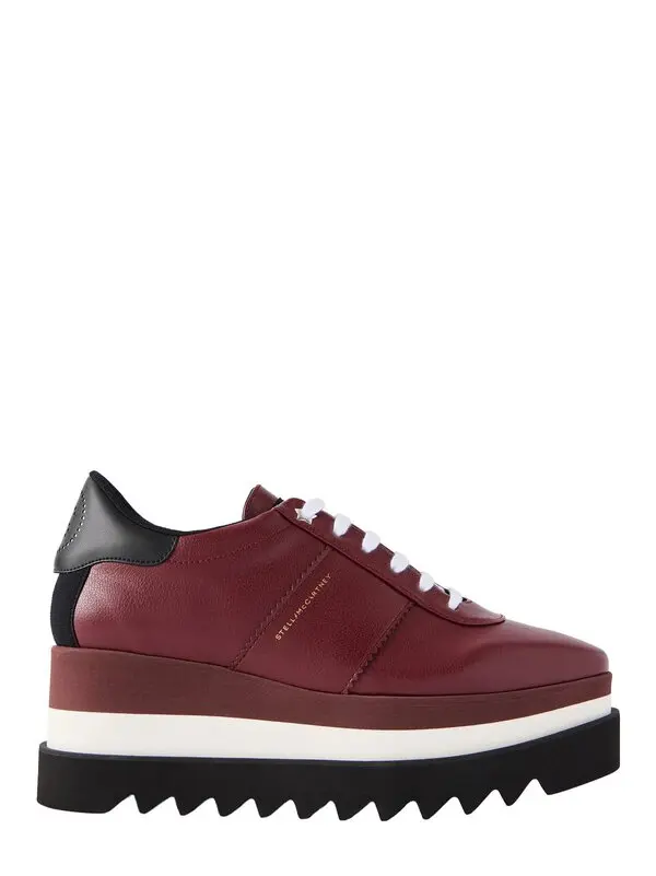 Stella McCartney Sneak-elyse Platform Sneakers - Burgundy
