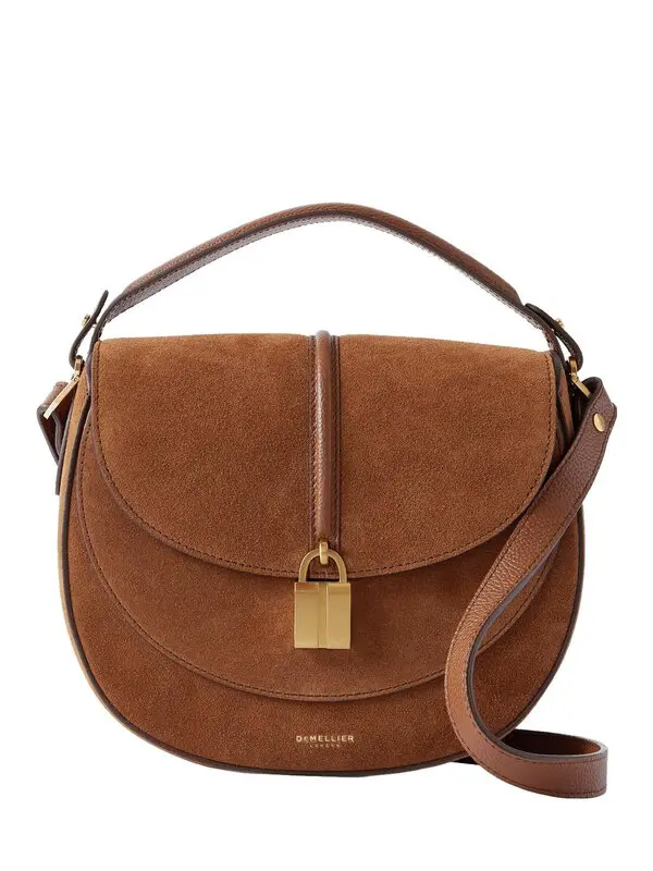 DEMELLIER Siena Suede And Textured-leather Shoulder Bag - Brown