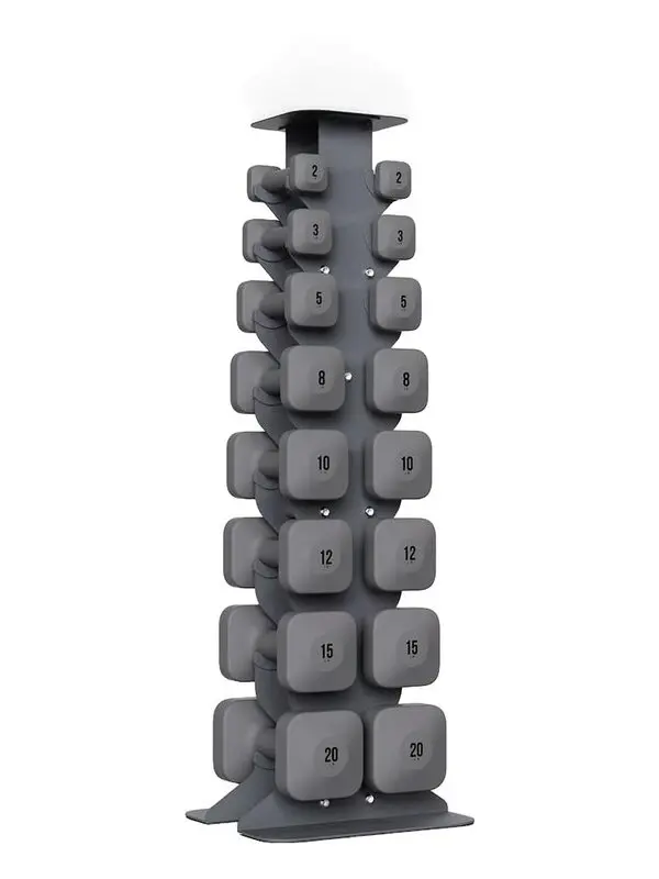 WEGYM Safegrip Dumbbells Full Set With Dark Rack - Slate