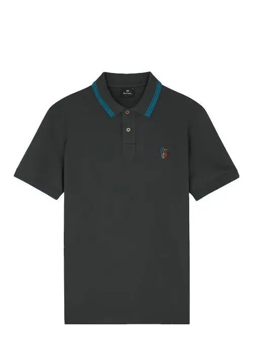 Paul Smith Dark 'broad Stripe Zebra' Polo Shirt - Green