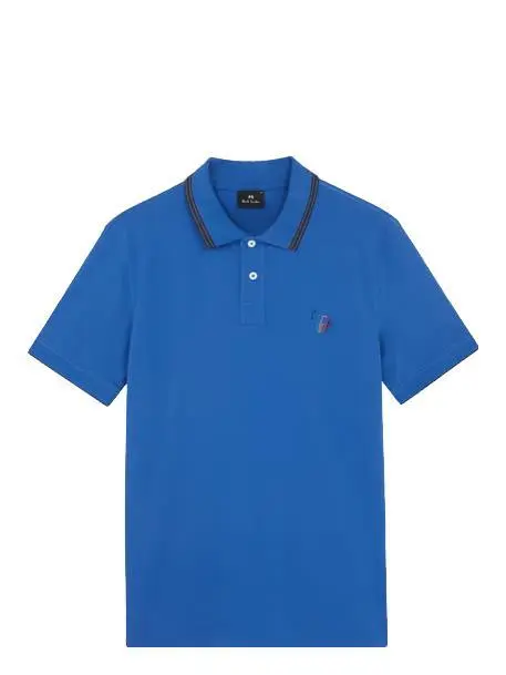 Paul Smith Regular-fit Cobalt 'broad Stripe Zebra' Polo Shirt - Blue
