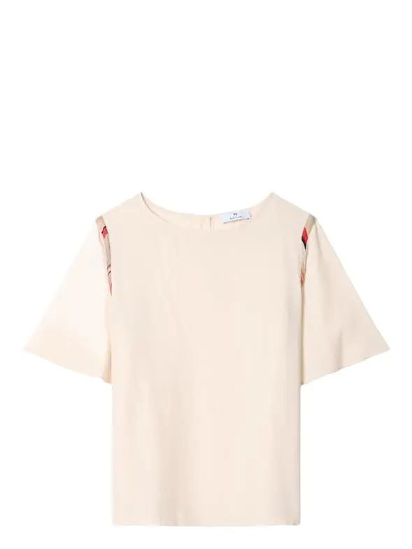Paul Smith Top With Contrast Trim - White