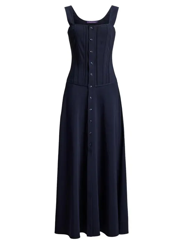 Ralph Lauren Sophee A-line Midi Dress - Navy