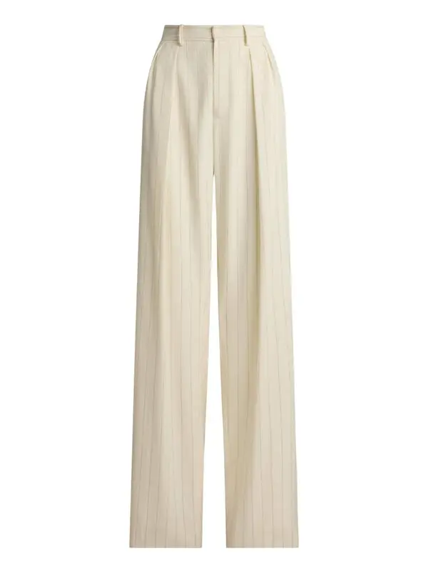 Ralph Lauren Wool Crepe Jody Trousers - White