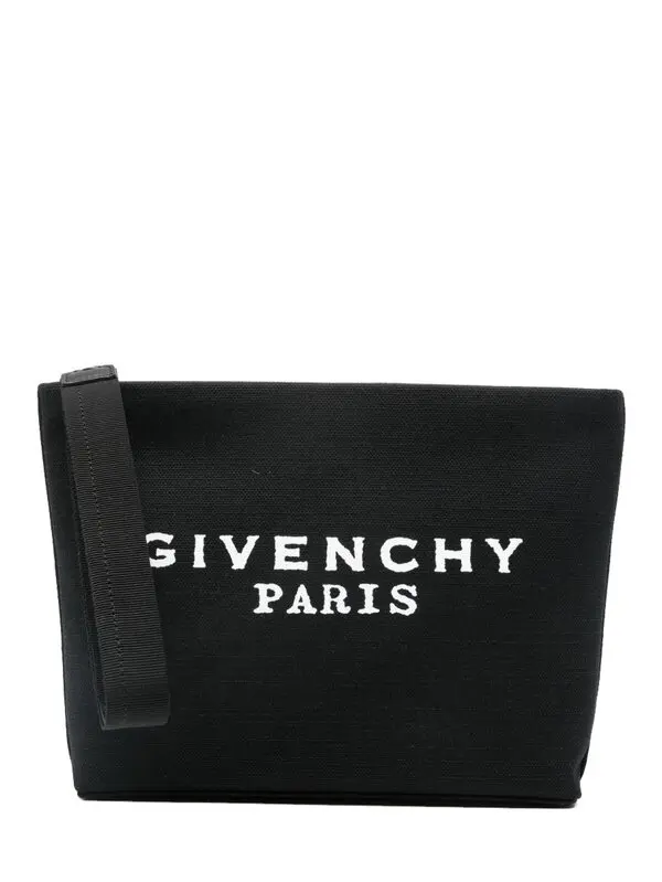 Givenchy Logo Cotton Pouch - Black