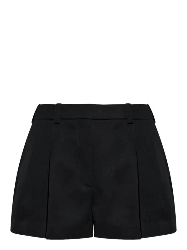 Givenchy Wool Pleated Shorts - Black