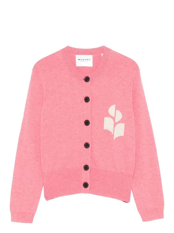 MARANT ETOILE Newton Cotton And Wool Cardigan - Pink