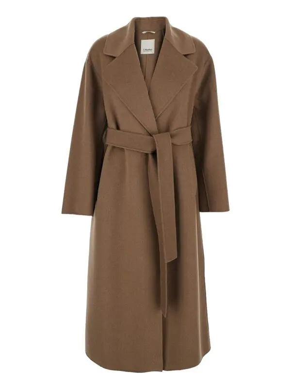Max Mara Wool Long Coat - Brown