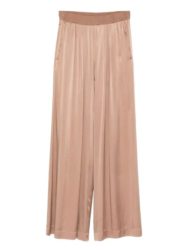FORTE_FORTE Silk Satin Trousers - Brown