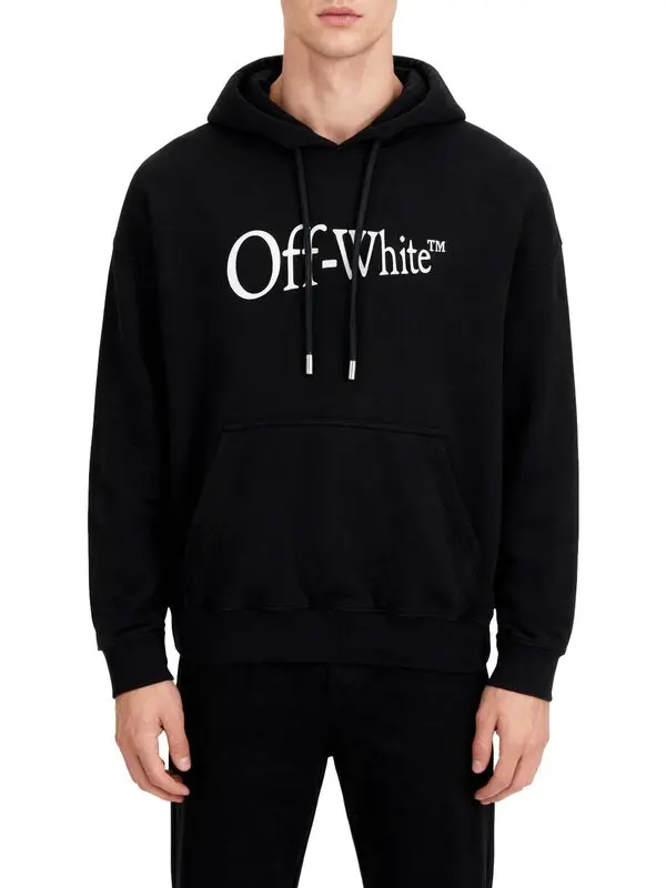 Off-White Hoodie With Logo - Black