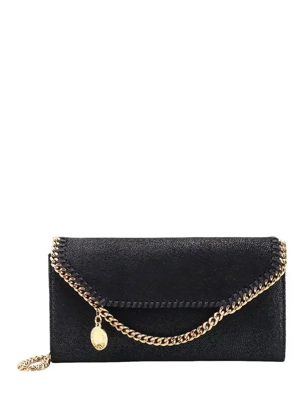 Stella McCartney Falabella Eco Alter Mat Wallet On Chain Mini Bag - Black