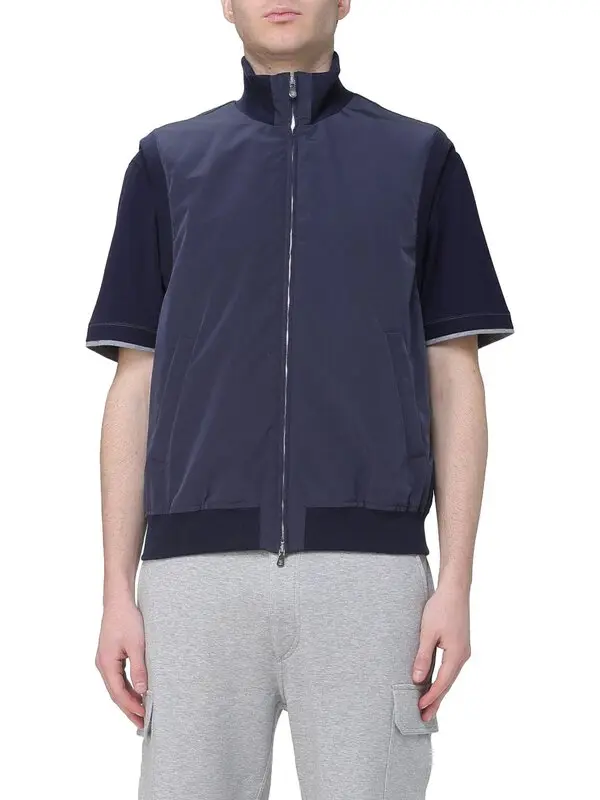 Brunello Cucinelli Zip-up Vest - Blue