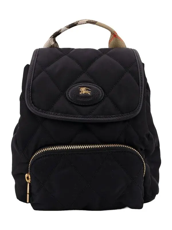 Burberry Quilted Backpack - Black