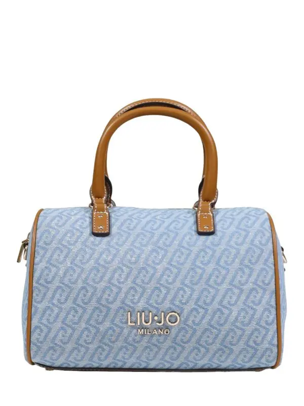 Liu Jo Monogrammed Barrel Bag - Gnawed Blue