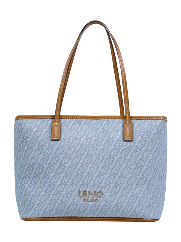 Liu Jo Monogram Tote Bag - Gnawed Blue