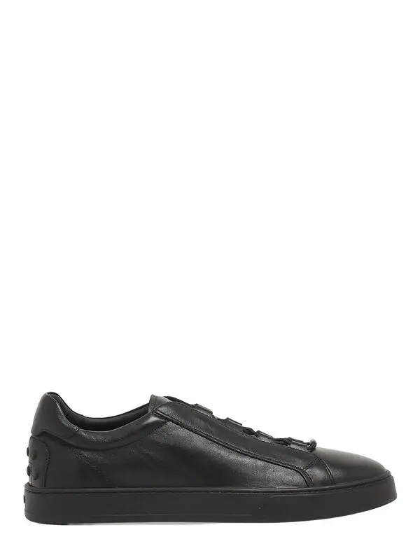TOD'S Leather Lace-up Sneakers - Black