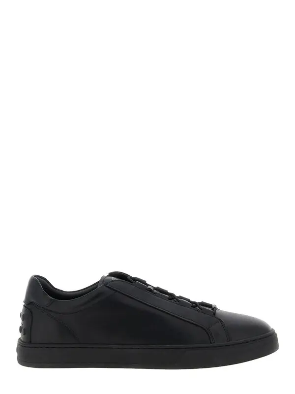 TOD'S Smooth Calfskin Slip-on Sneakers With Gommini Heel - Black