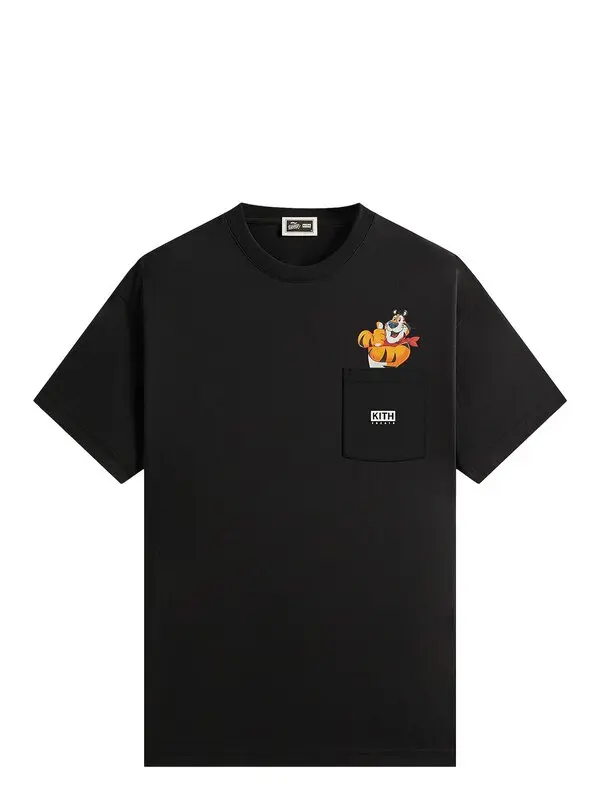 Kith Treats For Kellogg’s Frosted Flakes Cereal & Tony The Tiger Tony Signature Tee - Black
