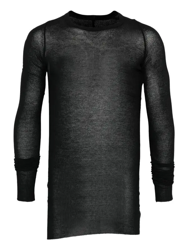 Rick Owens Ribbed Long-sleeve T-shirt - Black