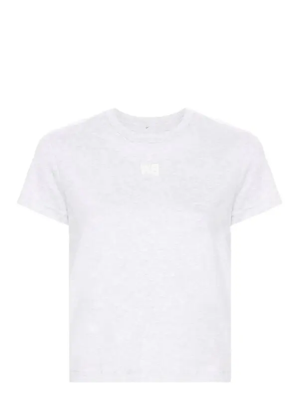 Alexander Wang Essential Jersey Puff Logo Shrunk Tee - White