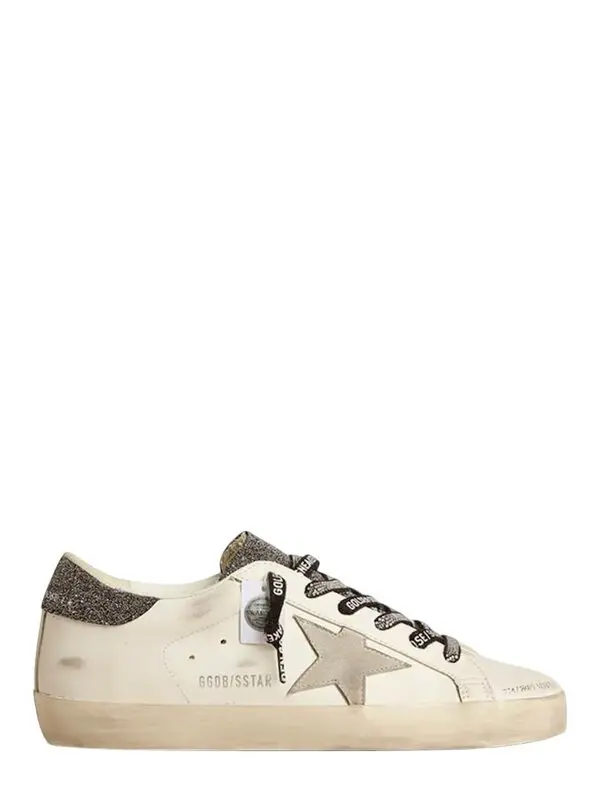 GOLDEN GOOSE Super-star Swarovski Sneakers - White/grey/black