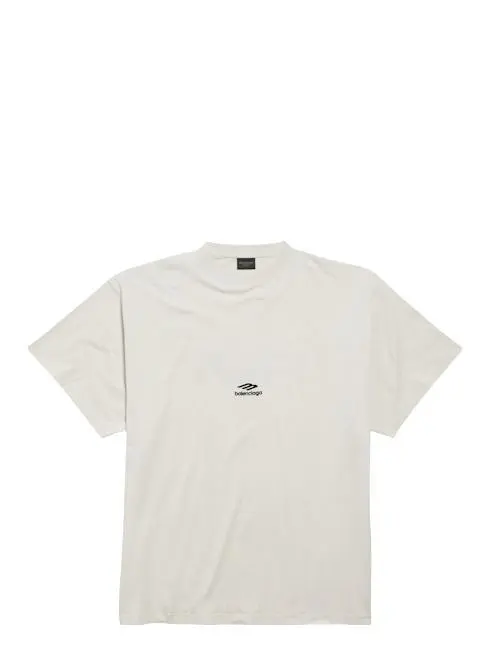 Balenciaga 3b Sports Icon Oversized T-shirt - Chalky White/black
