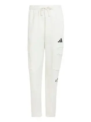 Adidas All Szn Fleece Graphic Loose Cargo Pants - Off White Black
