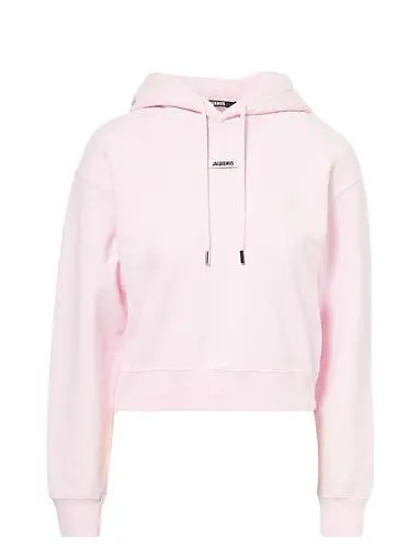 Jacquemus Cotton-jersey Hoody With Grosgrain Tab - Pink 2