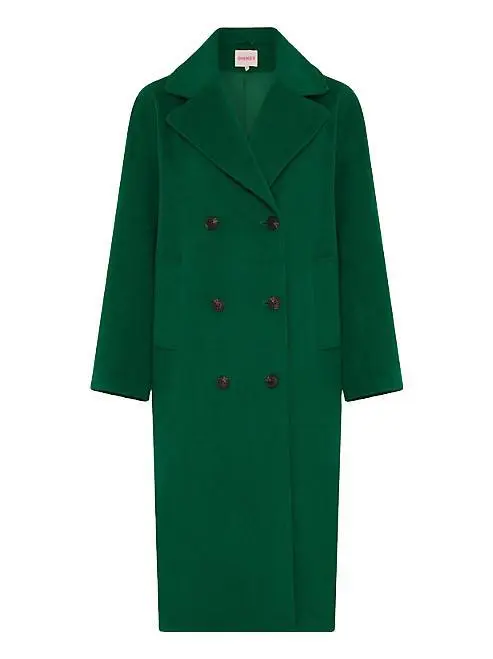 OMNES Tina Double-breasted Woven Coat - Green