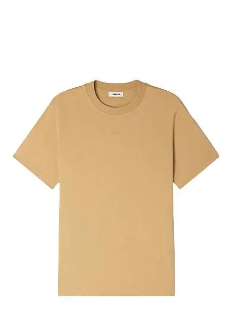 Sandro Short-sleeved Cotton-jersey T-shirt - Beige