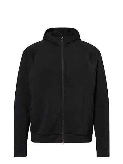 Calvin Klein Stretch-woven High-neck Hoodie - Black